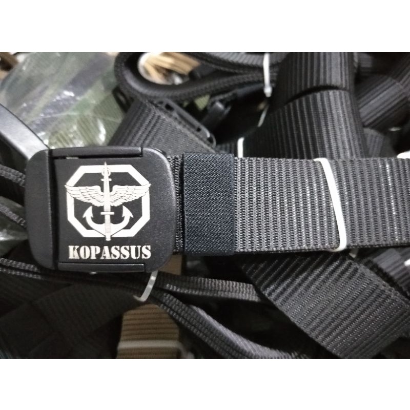 Jual Ikat Pinggang Sabuk Gesper Anti X-Ray Logo KOPASSUS Warna Hitam | Shopee Indonesia