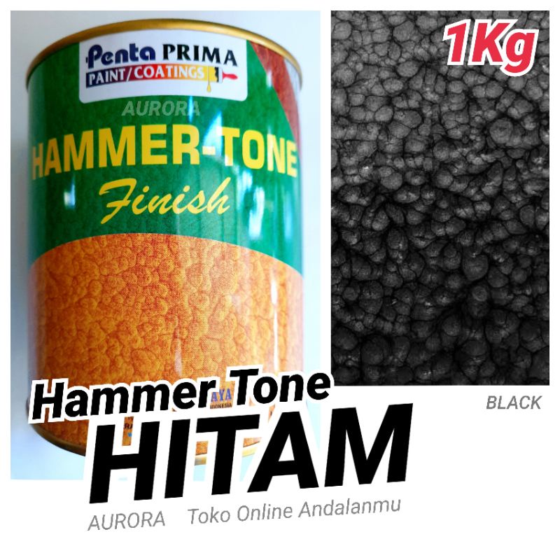 Jual Cat Hammertone Hitam Penta Anti Karat Hamerton Black 1Kg Cet Motif ...