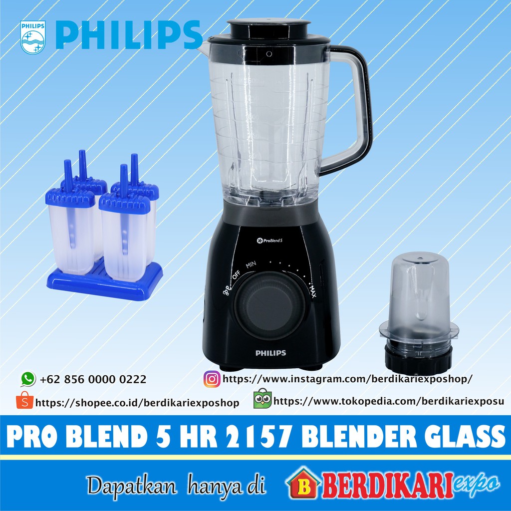 Jual PHILIPS PRO BLEND 5 HR2157 BLENDER GLASS | Shopee Indonesia