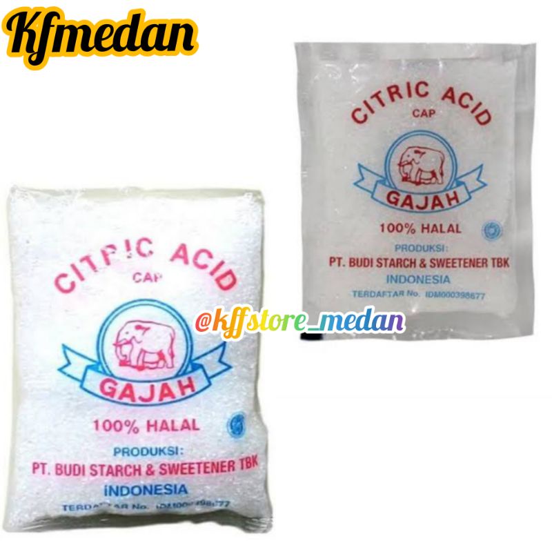 Jual Citrun Acid / Citric Acid Cap Gajah Sachet 50gr | Shopee Indonesia