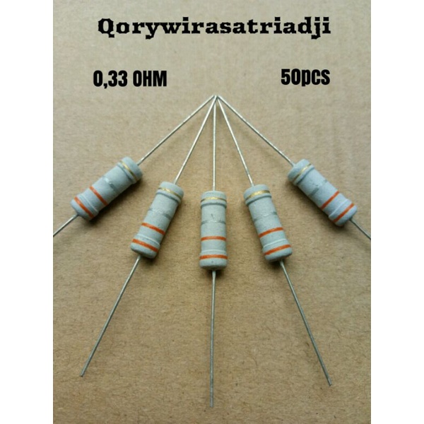 Jual Resistor 0,33 Ohm 2 Watt Resistor 0R33 Ohm 2 watt 50pcs | Shopee Indonesia
