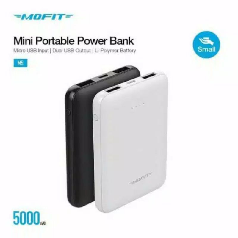 Jual Power bank MOFIT M5 + FAST CHARGING REAL CAPACITY (GARANSI 18 ...