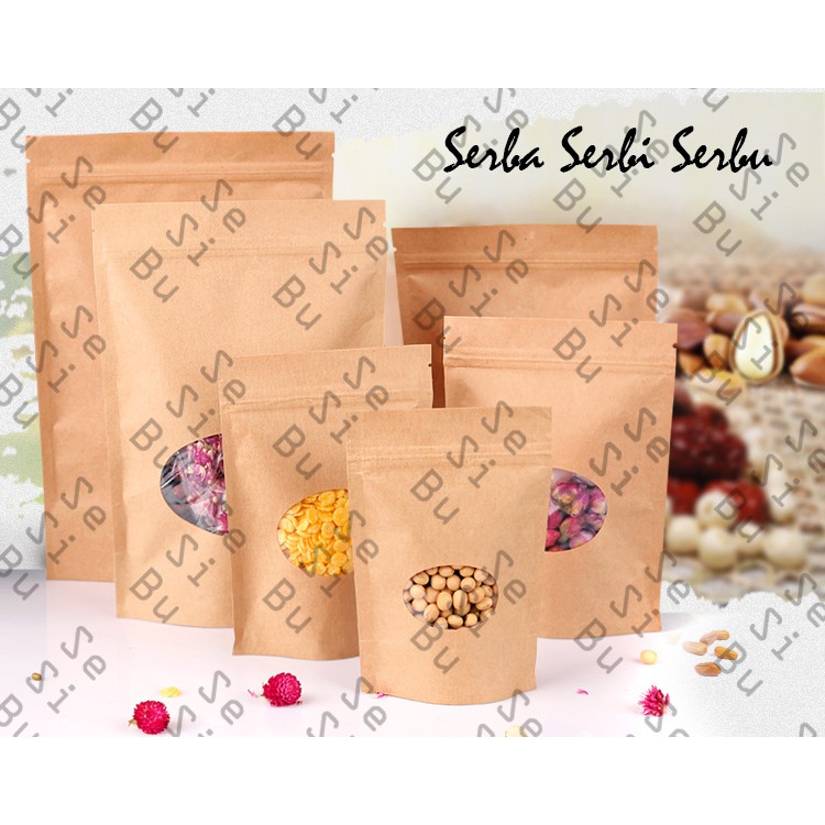 Jual Kantong Kertas Packaging Pouch Zip Lock Standing Food Grade Circle ...