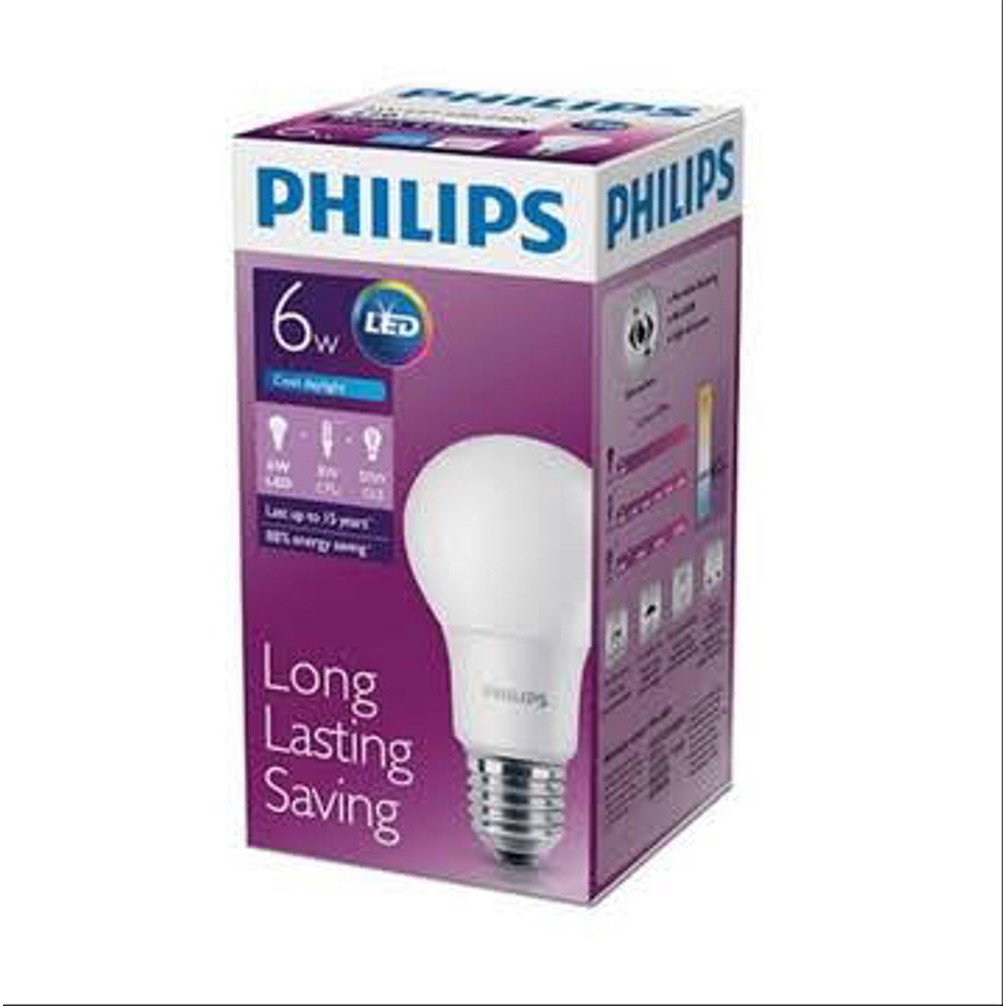 Jual lampu philips led bulb 6 watt 6w 6 watt Murah | Shopee Indonesia
