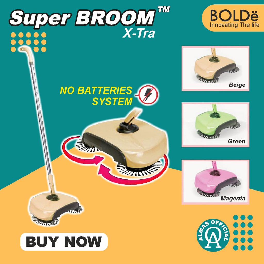 Jual Sapu Lantai Otomatis Super Broom XTRA - Sapu Otomatis Tanpa ...