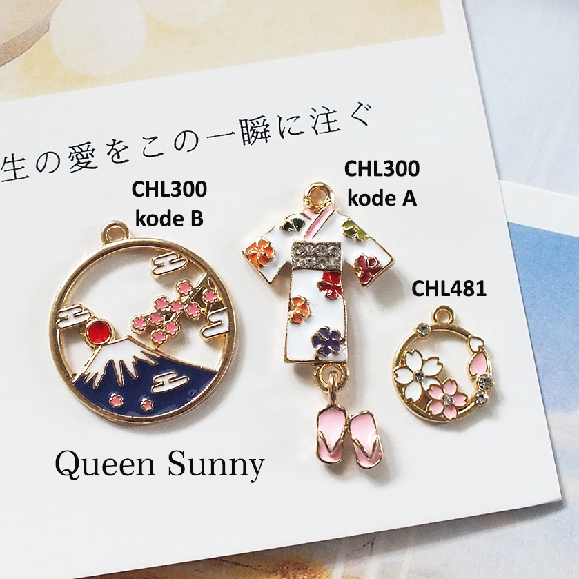Jual Charm Enamel Tema Jepang (Kimono / Mt.Fuji / Sakura) Charm Korea ...