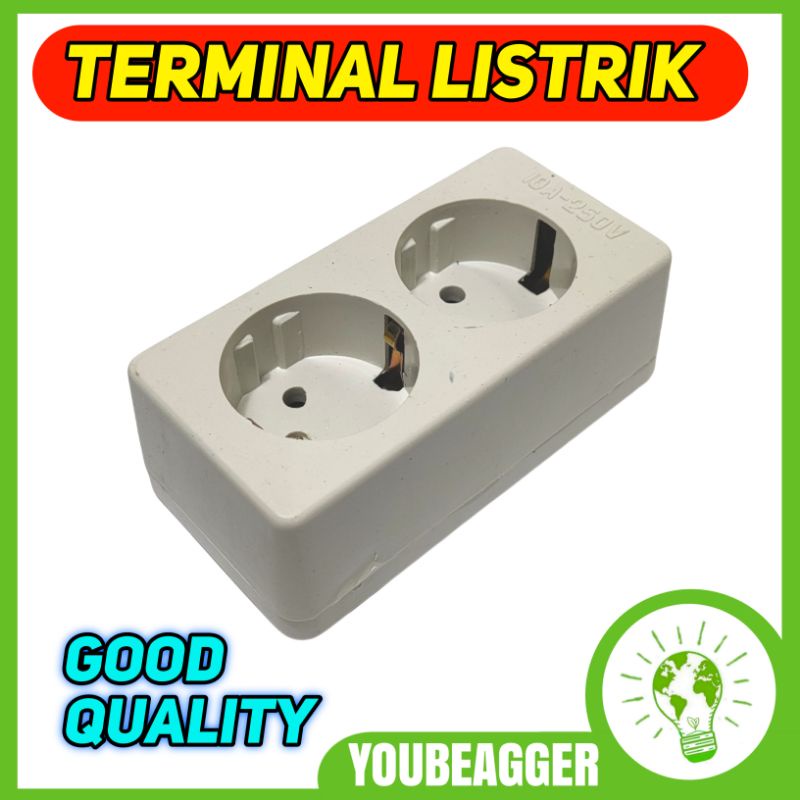 Jual Stop kontak 2 lubang terminal listrik | Shopee Indonesia