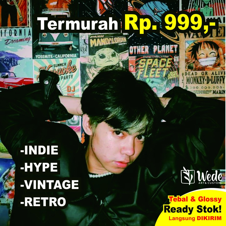 Jual (PAKET 20 PCS) POSTER DINDING WALL COLLAGE VINTAGE AESTHETIC RETRO ...