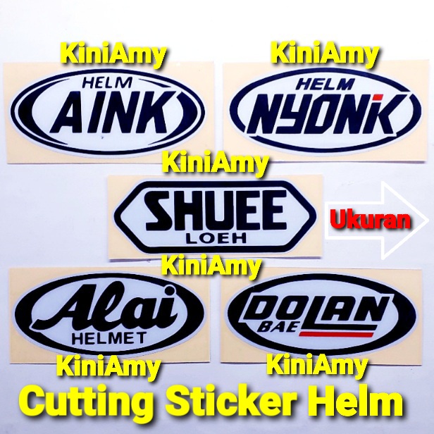 Jual Cutting Sticker Plesetan Emblem Logo Helm AINK Helm Nyonk Dolan ...