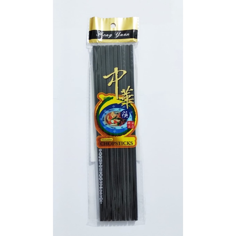 Jual Sumpit Melamin Chopstick Hitam isi 10 pasang - panjang 23.5 cm ...