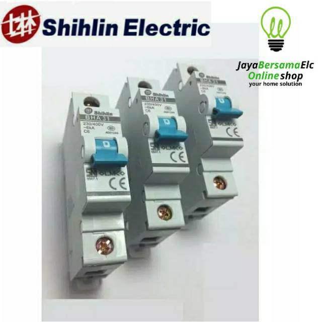 Jual MCB 1P / 1 Phase / 2a 4a 6a 10a 16a 20a 25a 32a Amper SNI Shihlin | Shopee Indonesia