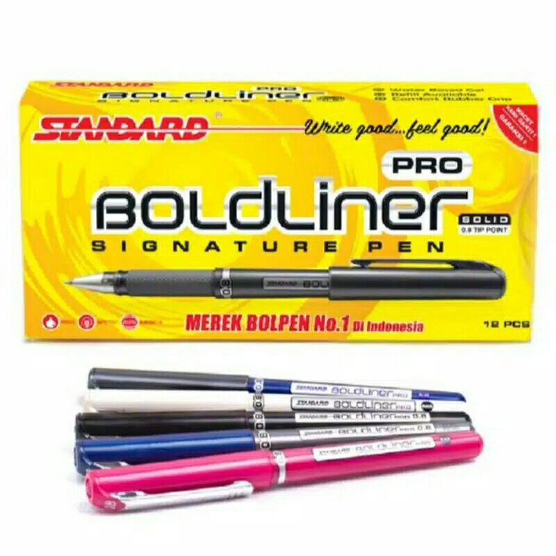 Jual PULPEN STANDARD BOLDLINER PRO 0.8 STANDARD SIGNATURE PEN Bolpen ...
