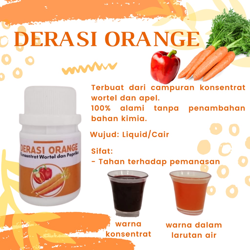 Jual Derasi Orange - Pewarna Makanan 100% Alami | Campuran Konsentrat ...
