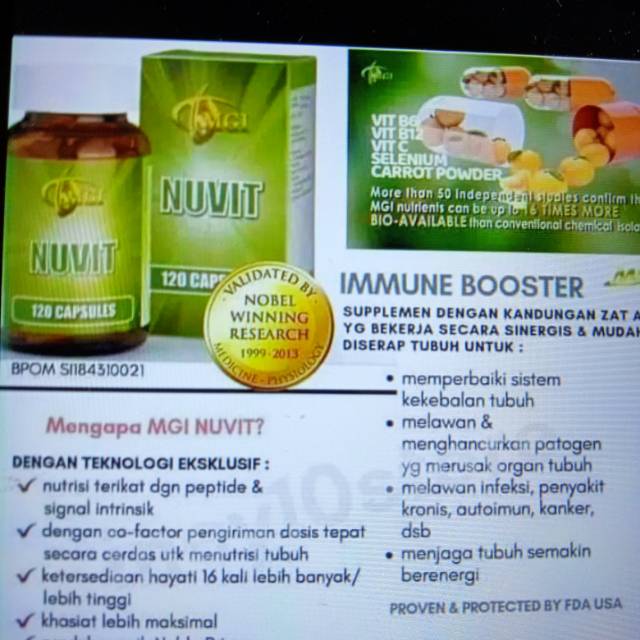 Jual NUVIT ( Suplemen /Vitamin MCI/MGI) | Shopee Indonesia
