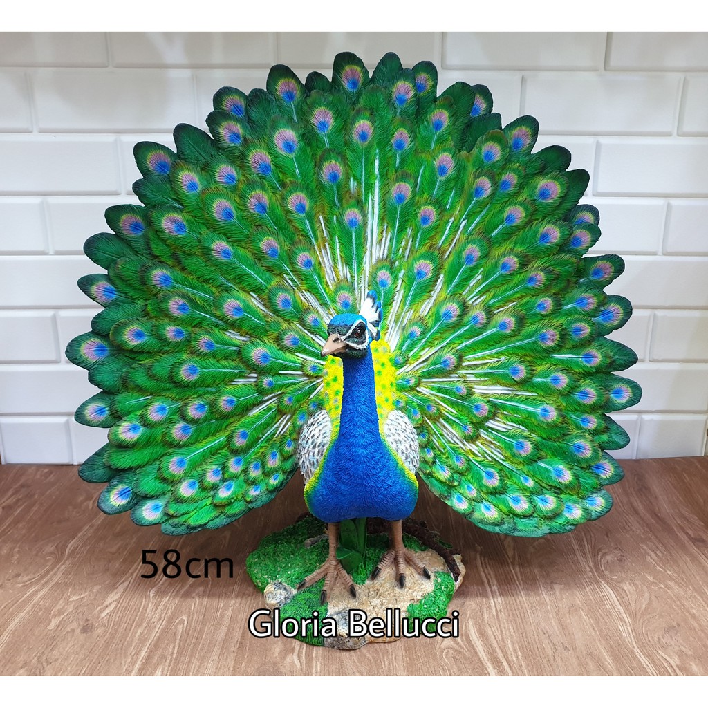 Jual patung pajangan burung peacock miniatur merak jumbo | Shopee Indonesia