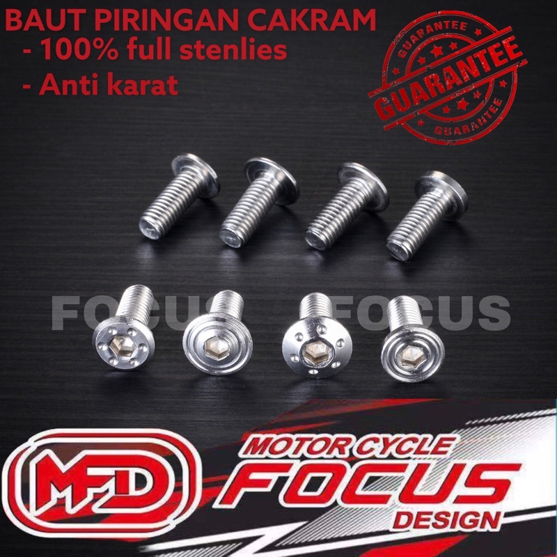 Jual harga satuan 1pcs baut piringan disc FOCUS full stenlies stenlis JAMINAN 100% ANTI KARAT ...
