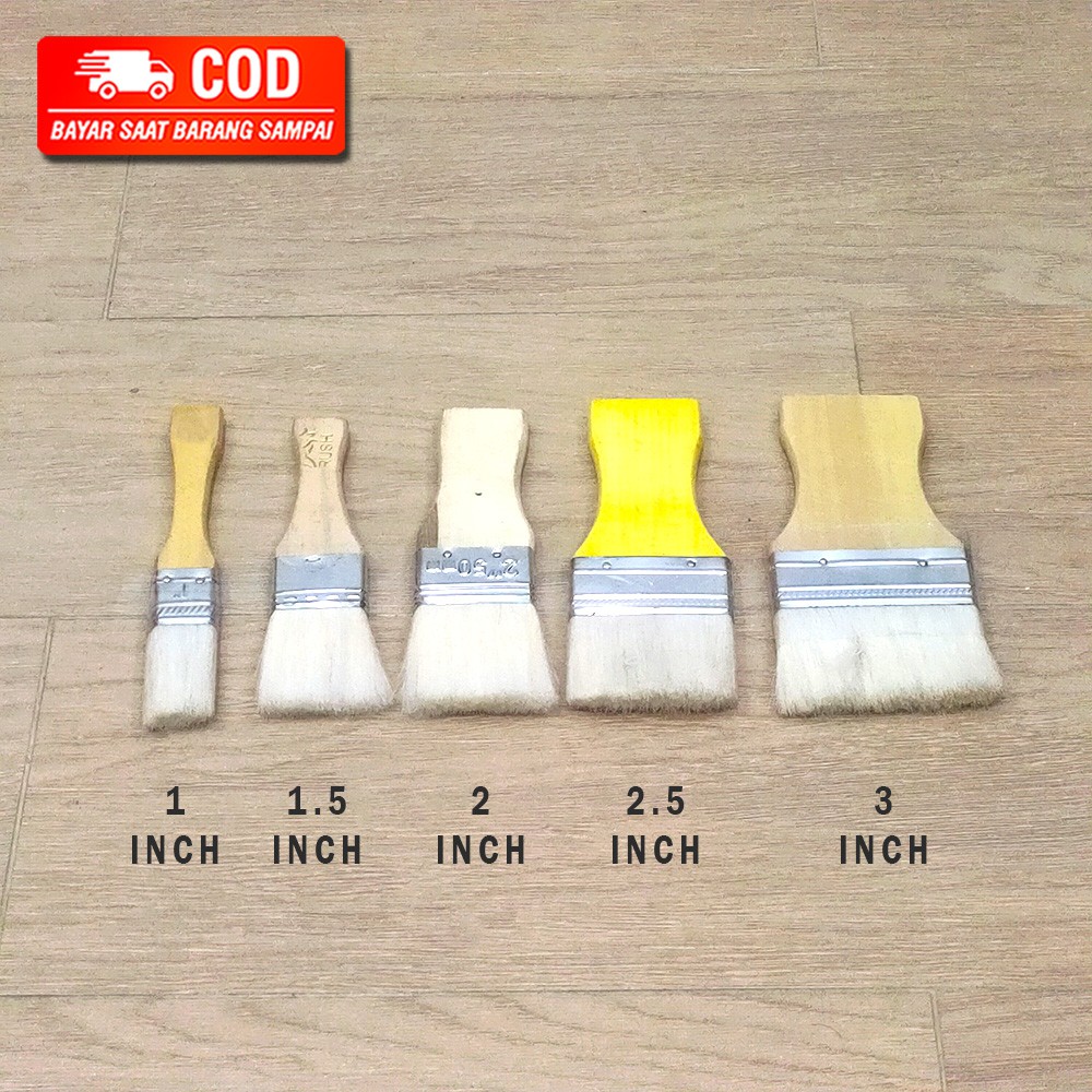 Jual KUAS POLITUR 1 INCH SAMPAI 3 INCH / KUAS BULU HALUS PUTIH 1" - 3 ...