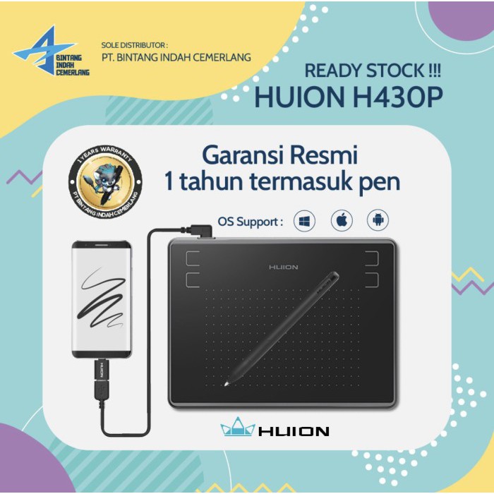 Jual Huion H430P H 430 Pen Tablet | Shopee Indonesia