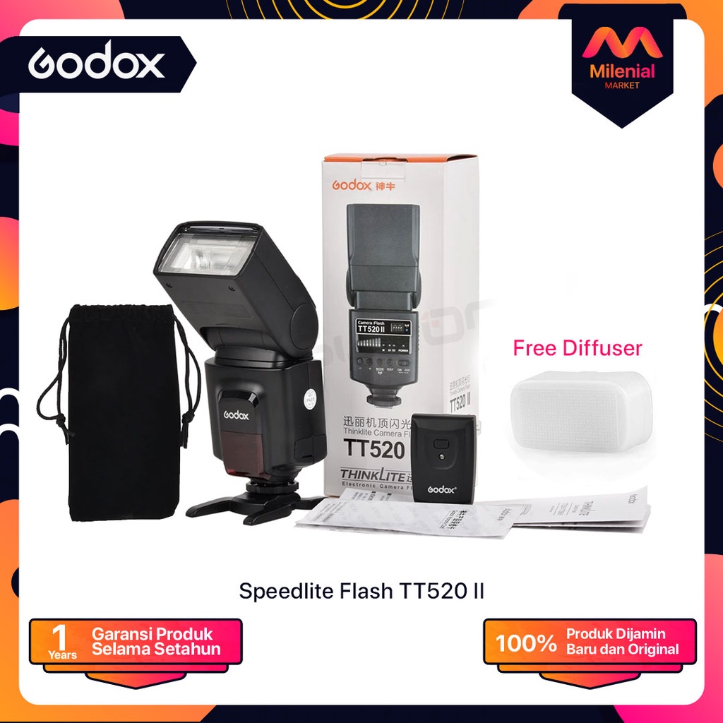 Jual Speedlite Flash Godox TT520 II TT520II | Shopee Indonesia
