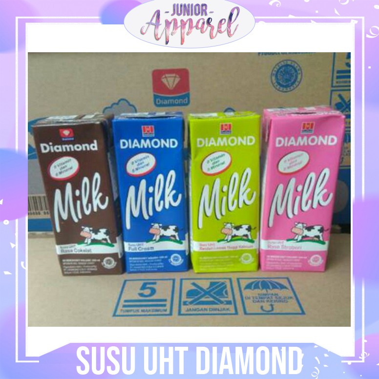 Jual Diamond Milk UHT 200ml / Susu Diamond UHT 200ml | Shopee Indonesia