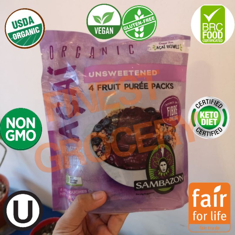 Jual ORGANIC PASTEURIZED FROZEN ACAI BERRY PULP (BEKU) 400gram | Shopee ...