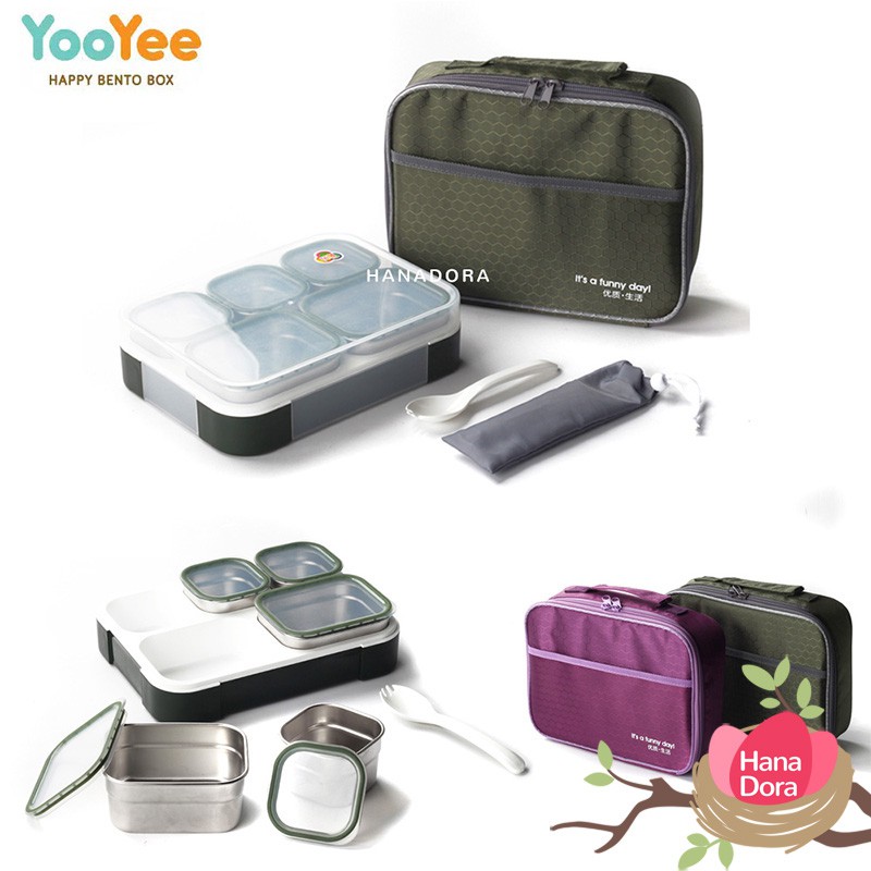 Jual Yooyee Stainless Lunch Box with Bag 629 - Kotak Makan | Shopee ...