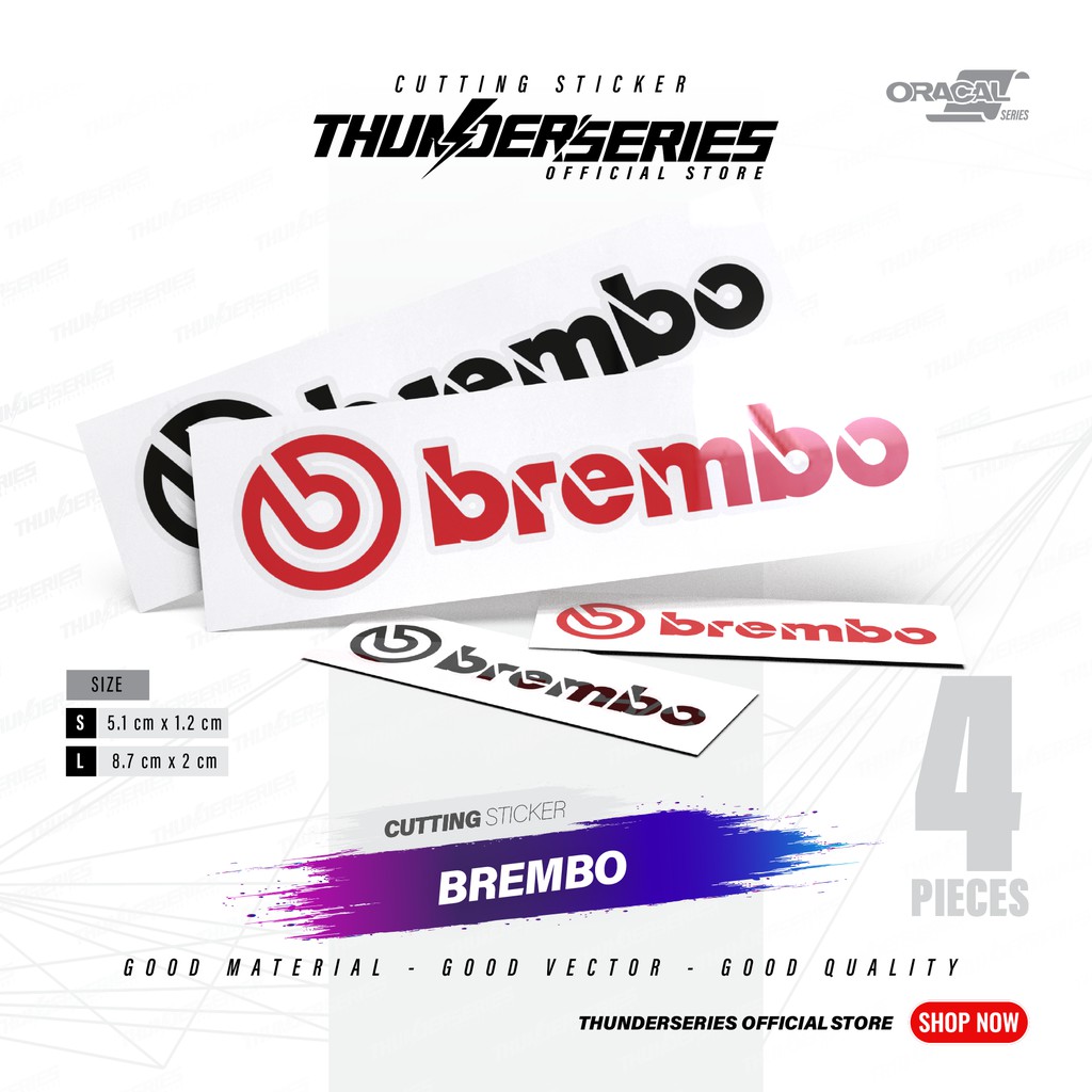 Jual Stiker Brembo | Cutting Sticker Brembo 4Pcs | Shopee Indonesia