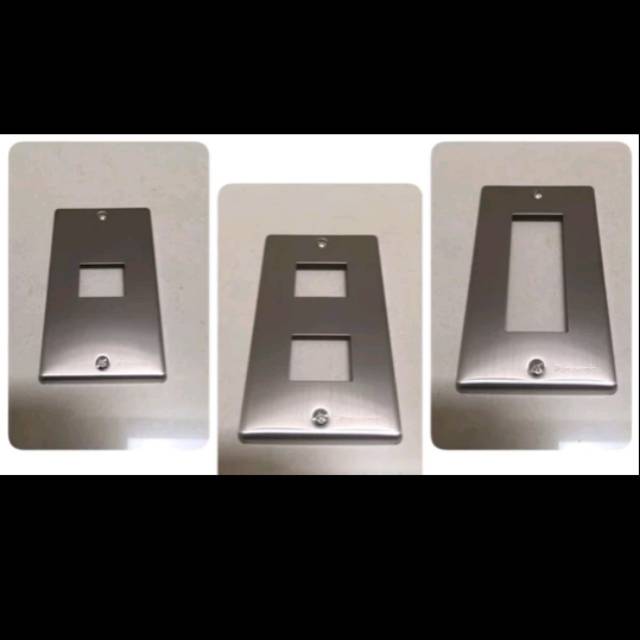 Jual Frame faceplate tutup panasonic besi stainless cover faceplate ...