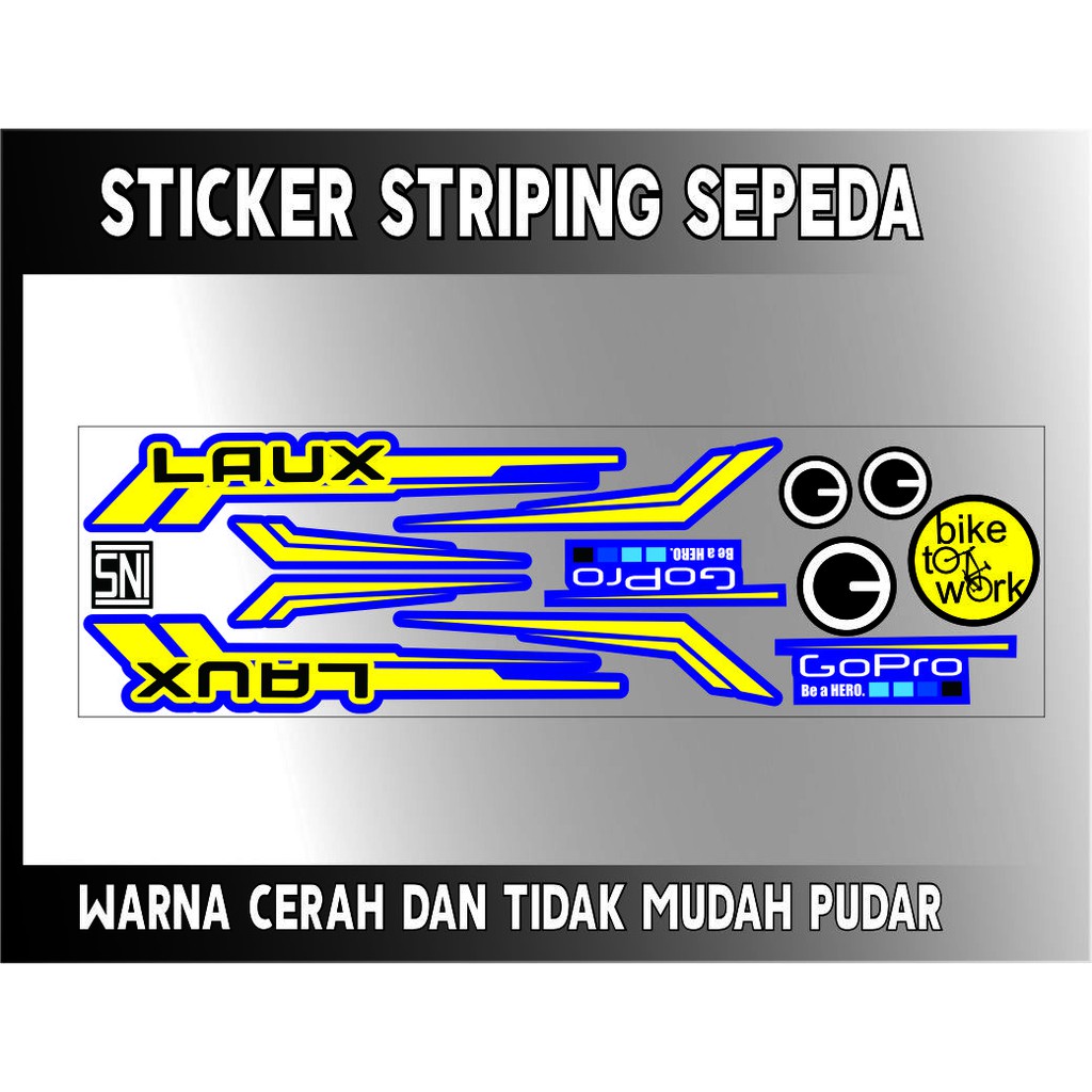 Jual STIKER VARIASI STRIPING ALL SEPEDA LAUX BIKE | Shopee Indonesia