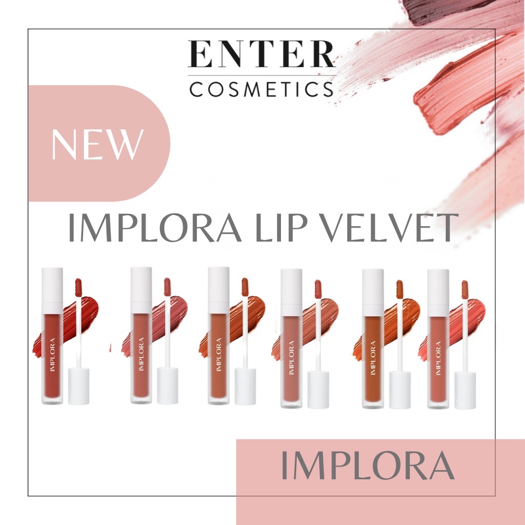 Jual ORIGINAL 100% LIP VELVET IMPLORA Attractive Extrovert Fearless ...