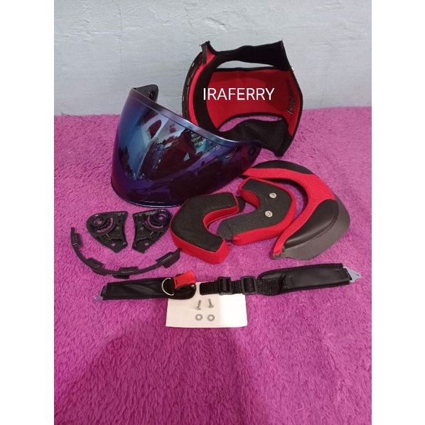 Jual busa helm kyt dj maru fullset kancing klip BESI kaca warna iridium ...