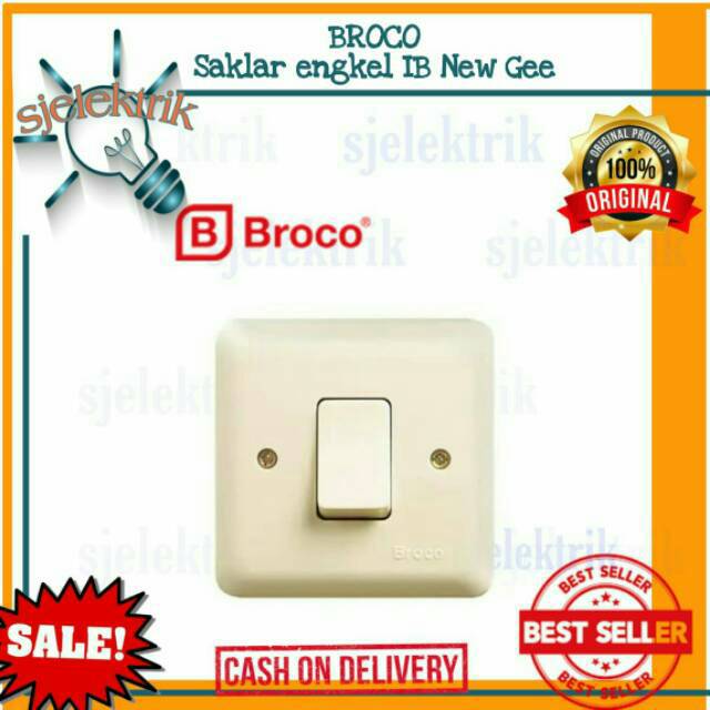 Jual Saklar engkel Inbow Broco new gee / single switch broco / saklar cetekan tunggal IB ...