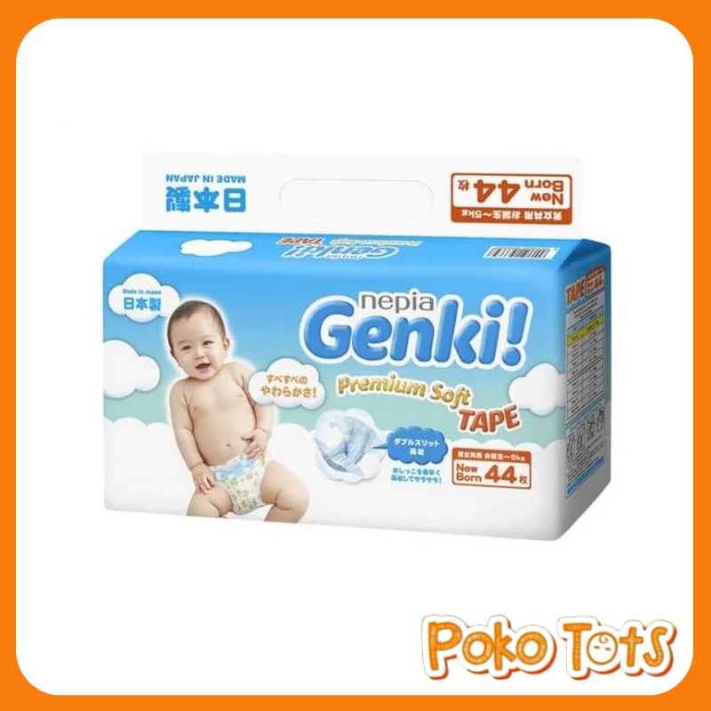Jual Nepia Genki NB44 Premium Soft Diapers Tape Size Newborn Isi 44 | Shopee Indonesia