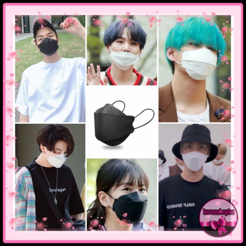 Jual MASKER MULUT 3D KPOP IDOL MASK HITAM PUTIH KOREA KOREAN | Shopee ...