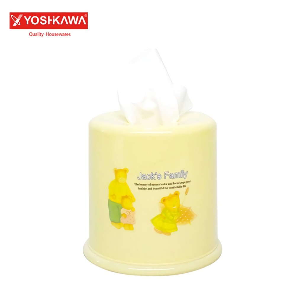 Jual YOSHIKAWA Tempat Tissue Bulat Kotak Tisu Diameter 13 CM Tissue Box ...