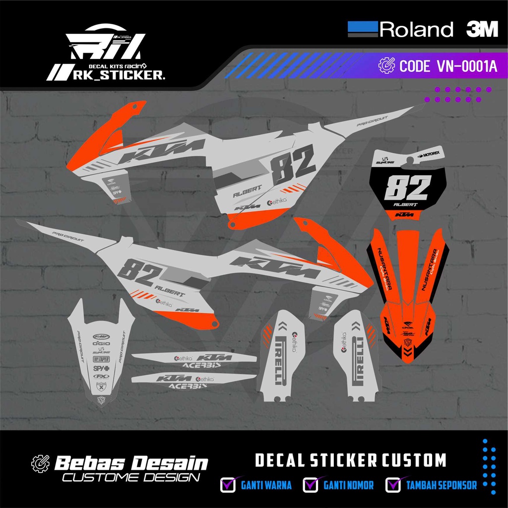 Jual DECAL KTM 85 2020 FREE CUSTOME DESIGN BISA COD | Shopee Indonesia