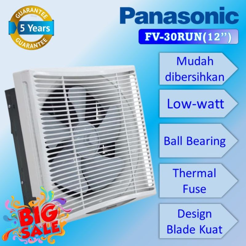 Jual PANASONIC FV30RUN Exhaust Fan/Eksos Fan 12"/inch Garansi 3Tahun ...