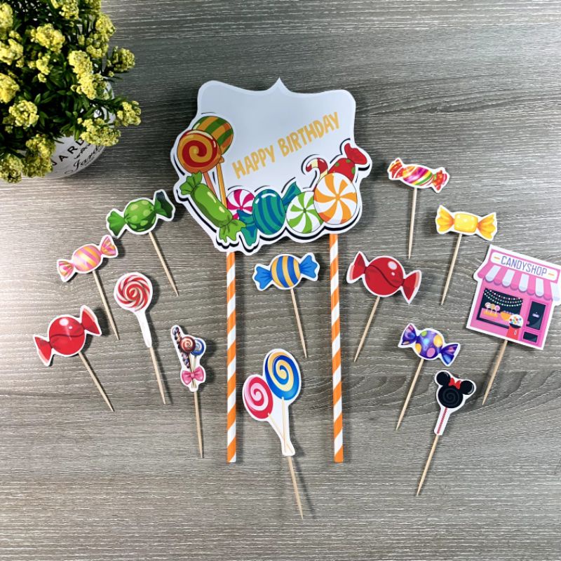 Jual Topper Cake Candy Land Istana Permen Ulang Tahun Hiasan Kue Ulang ...