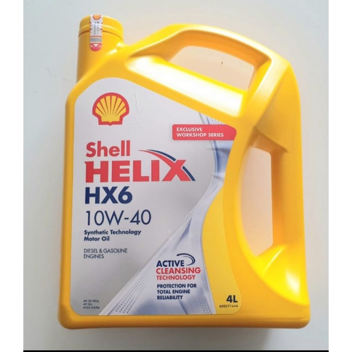 Jual oli shell helix hx6 4 liter 10W-40 original!!Dengan Barcode Scan ...