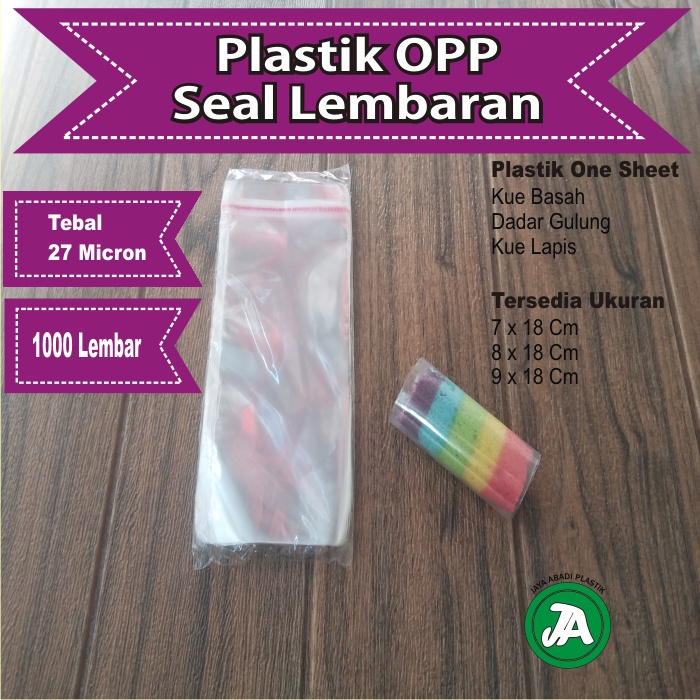 Jual Plastik OPP Seal Lembaran 7x18Cm 8x18Cm 9x18Cm 9x20Cm Plastik One ...