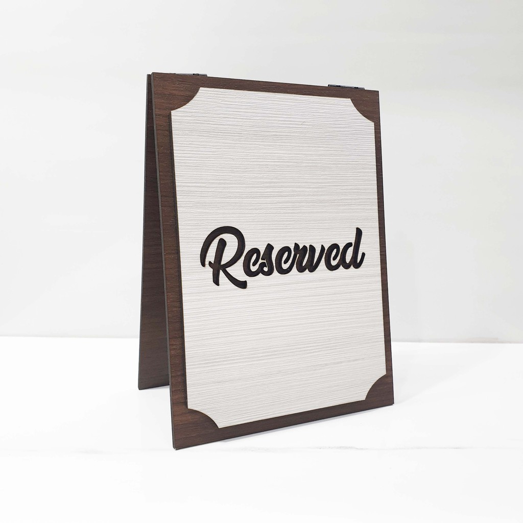 Jual Signage Cafe duduk - RESERVED (MEJA) - Standing Sign Meja Resto ...