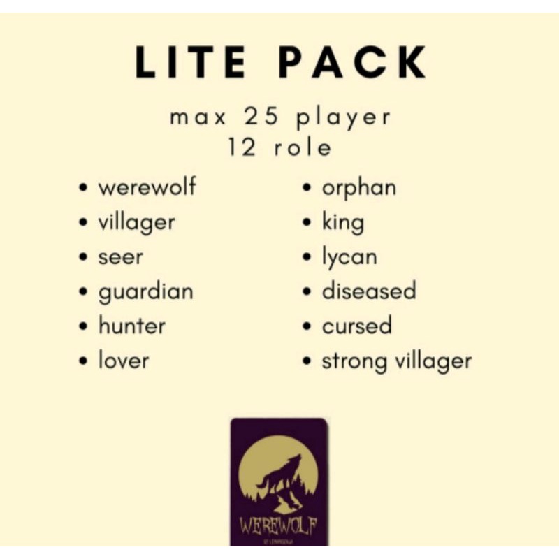 Jual E369 - Kartu Permainan Werewolf / Werewolf Card | Shopee Indonesia