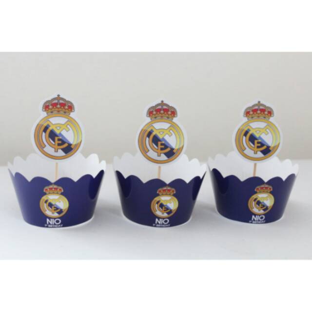 Jual Cupcake toppers wrapper karakter real madrid | Shopee Indonesia