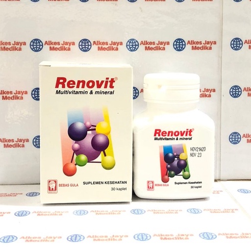 Jual Renovit Botol Isi 30 Kaplet - Multivitamin & Mineral | Shopee ...