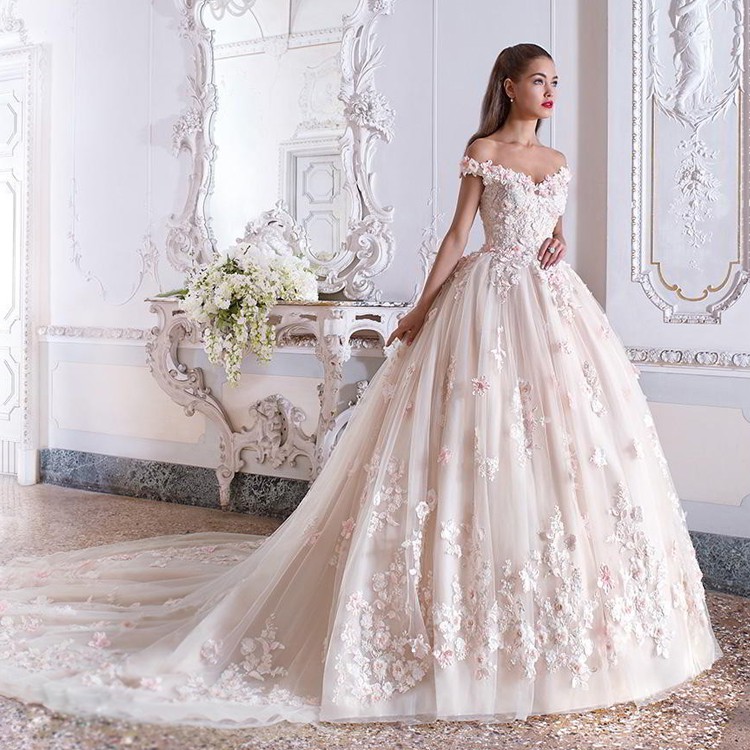 Jual Gaun Long sleeve off shoulders wedding dress bridal gown | Shopee ...