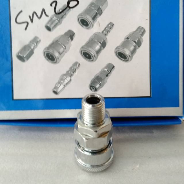Jual Coupler SM20 . Sambungan selang angin kompresor . Sambungan angin ...