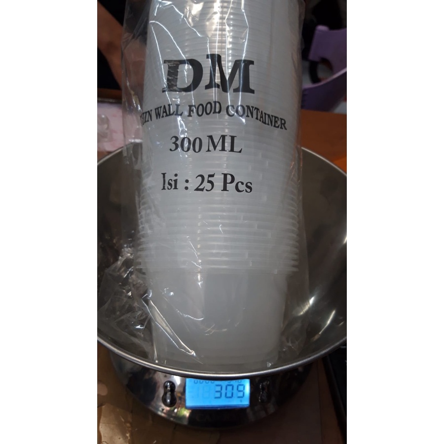 Jual [25 biji] Thinwall DM / kotak makan (R / ROUND) mangkok makan plastik / thinwall mangkok ...