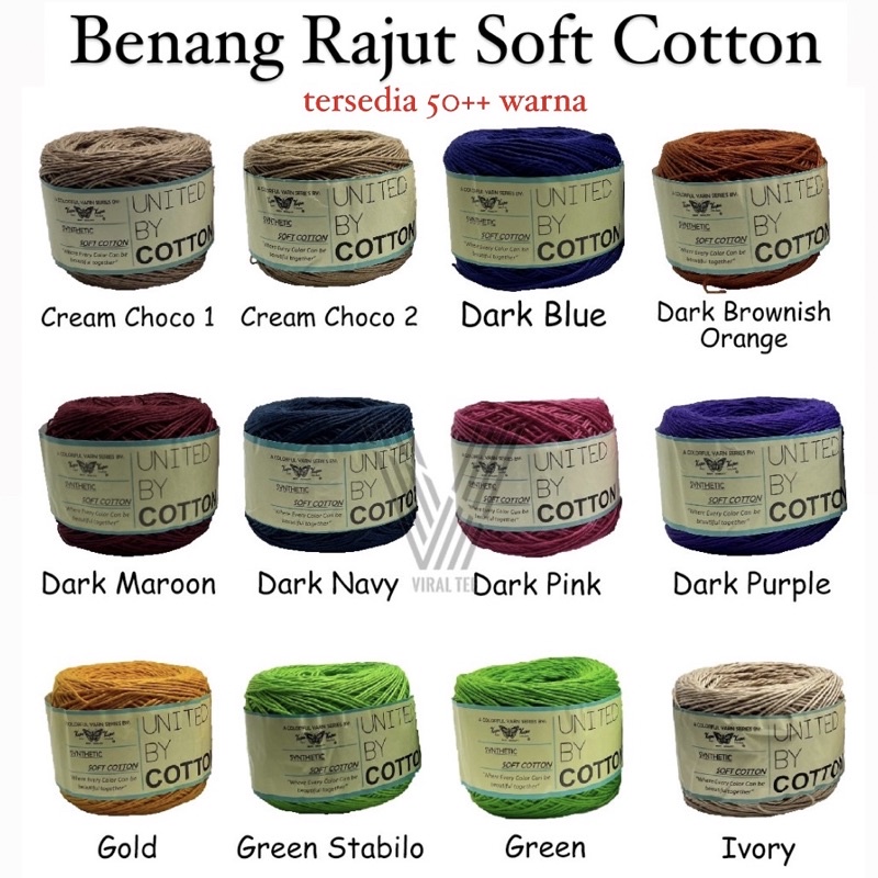 Jual Benang Rajut Katun Soft Cotton (lebih halus) / Tali Big Small Ply ...