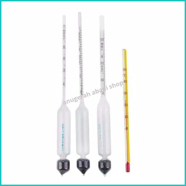 Jual PREMIUM HYDROMETER HIDROMETER 3PCS TERMOMETER UKUR MASA JENIS ...