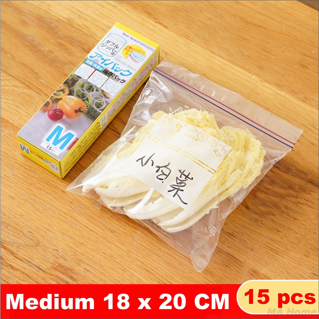 Jual Plastik Penyimpanan Makanan Sayuran Ziplock kulkas / Plastik Klip ...